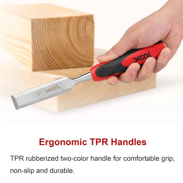 Pride 3-piece Wood Chisel Set with Wallet, Steel Construction, Bi ...