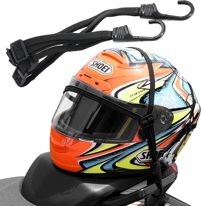 Motorcycle Back Seat Helmet Strips Elastic Rope Motorcycle Helmet Fixed ...