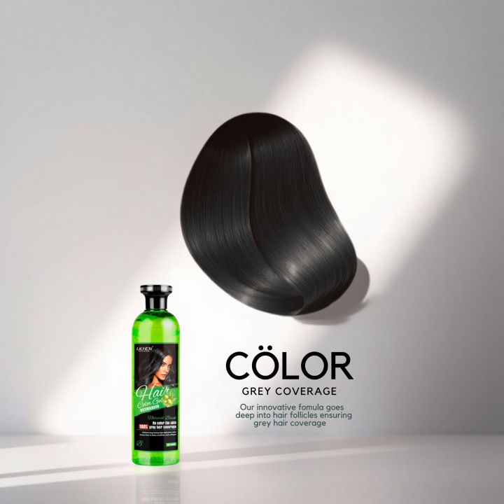 Lichen Hair color Gel | Natural Black (Argan Oil) 500ml *2 _ 1000ml ...