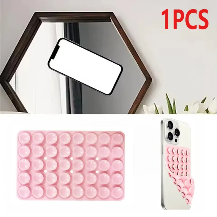 Transparent Suction Cup Backed Adhesive Silicone Rubber Silicone Phone ...
