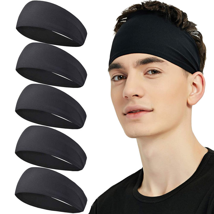 Sweatband for Men Women Elastic Sport Hairbands Head Bands Yoga Head ...