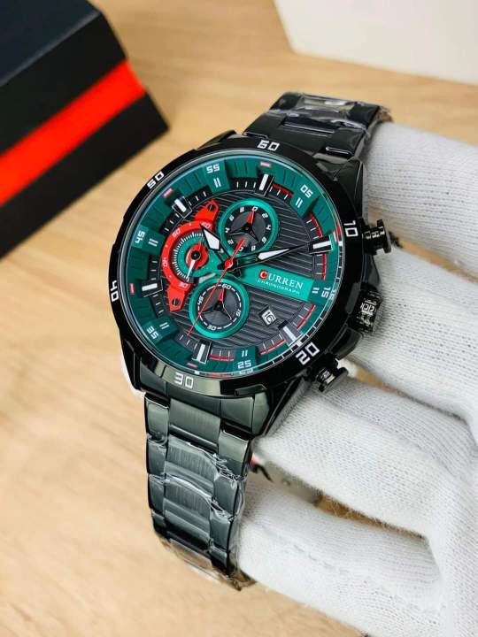 Curen 8402 chronograph watch for men | Daraz.pk