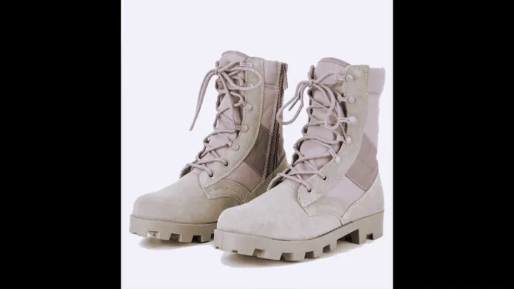 Tactical High-Top Outdoor Leather Non-Slip Desert Casual Shoes | Daraz ...