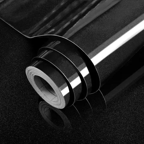 Black glossy pvc furniture and cabinet sticker | Daraz.com.bd