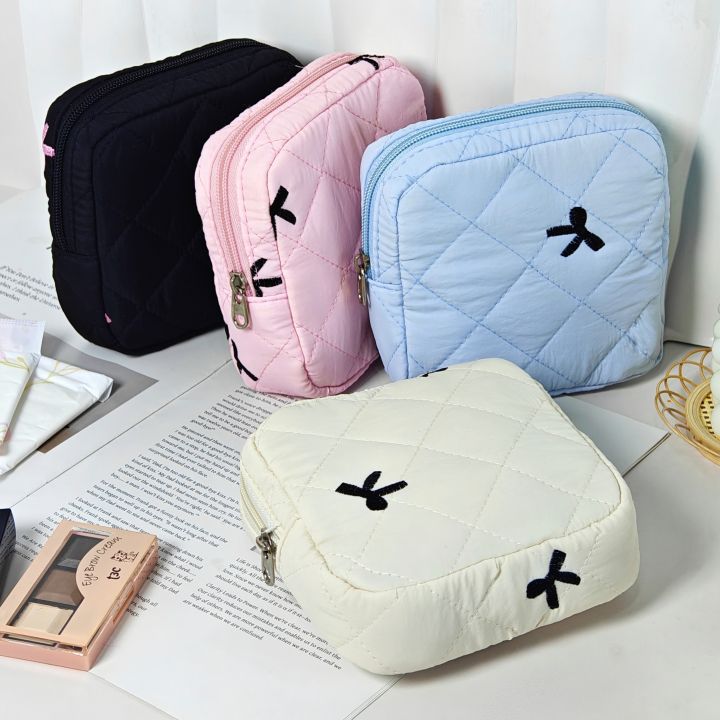 Bows Embroidery Craft Makeup Bag, Cute, Fashionable, Simple and ...