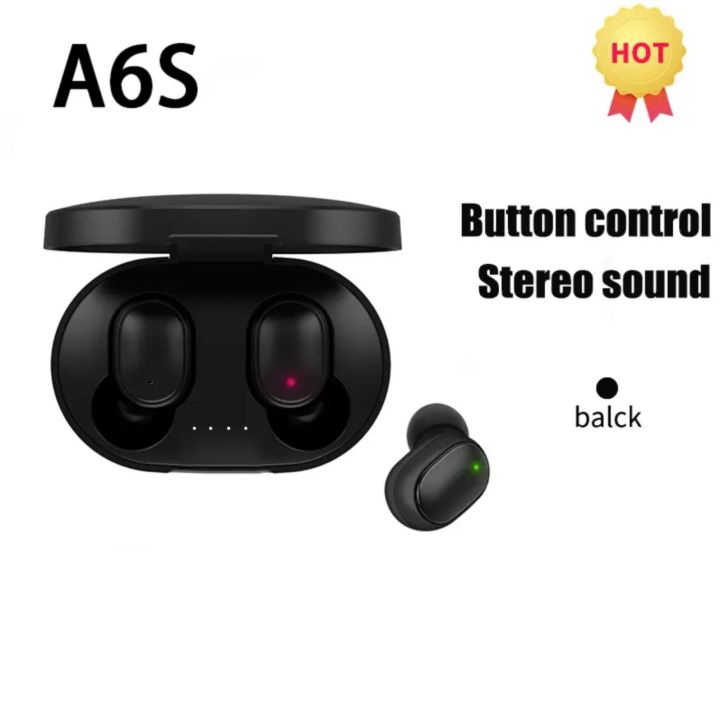 A6S TWS Wireless Headphones with Mic Noise Cancelling Earbuds Wireless ...
