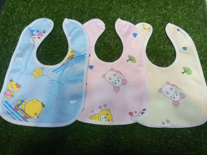 Pack of three bibs 0 to 6 month | Daraz.pk