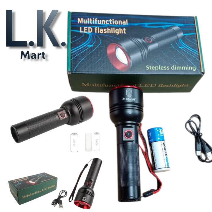 🔦 L. K. MART Multifunctional High-Power LED Flashlight with Stepless ...