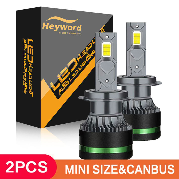 Heyword 2Pcs Car Headlight H4 H7 LED H11 9005 9006 H1 Auto Bulbs 160W 26000LM Light Lamp 6000K ...