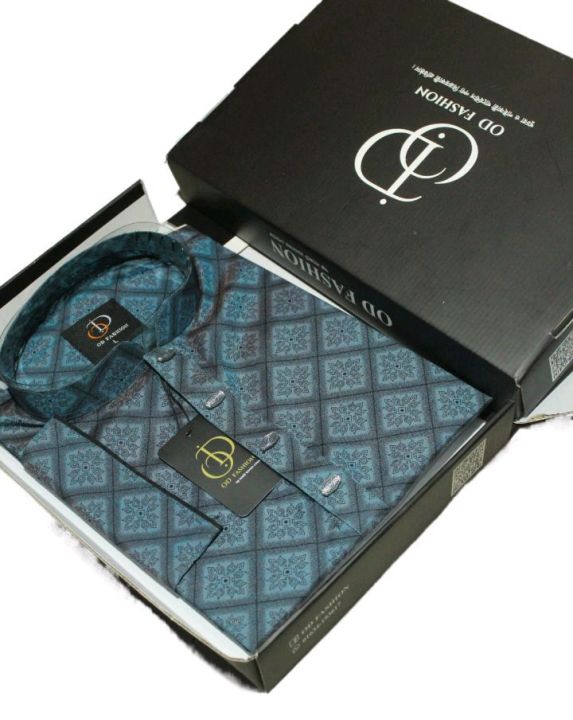 new stylish semi long snap button print Panjabi by OD Fashion - men ...