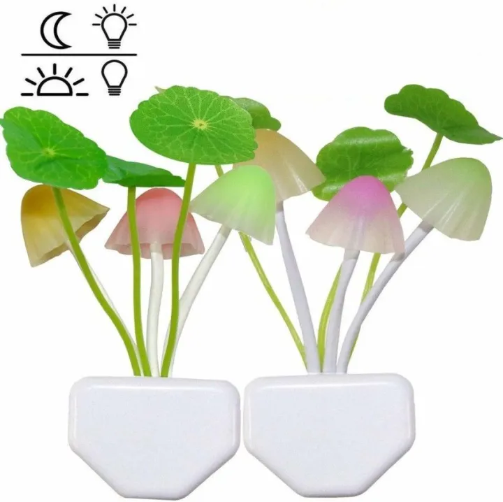 Automatic Sensor Light Night 7 Color Changing Romantic Flower LED Night ...
