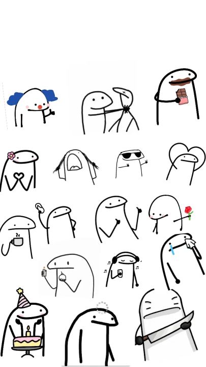 20 pcs aesthetic stickman funny stickers cartoon characters | Daraz.pk
