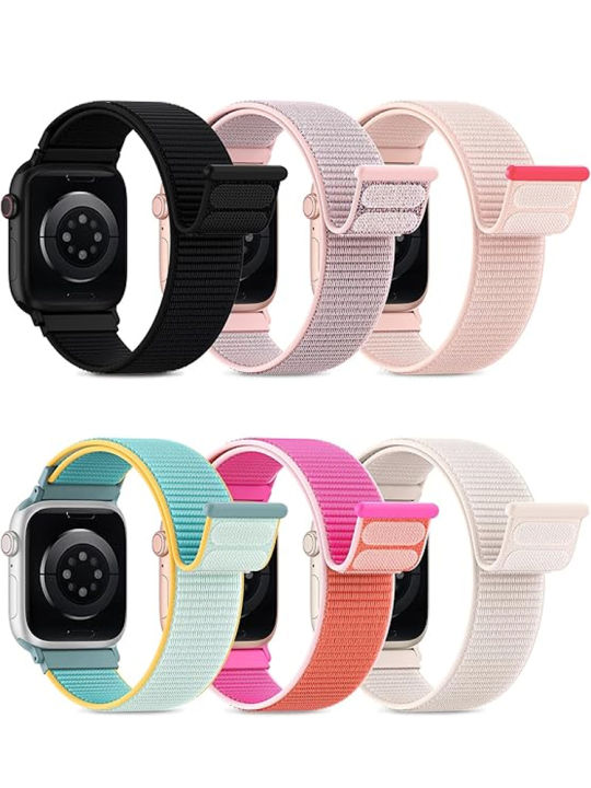 Straps For Apple Watch Band 46mm 45mm 44mm 40-41-42 mm nylon sport ...