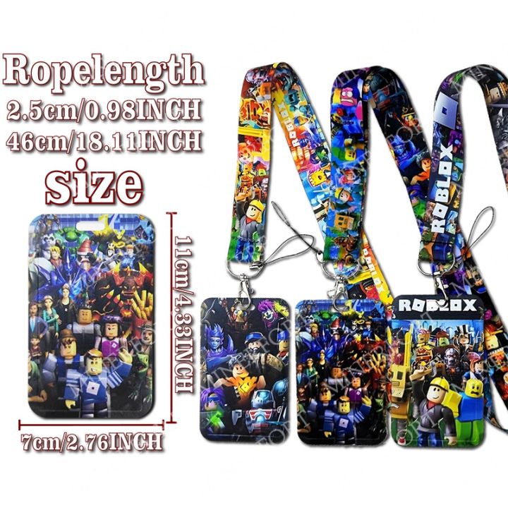 Roblox Cartoon Card Covers Lanyard Creative Rope Holder for Kawaii ...