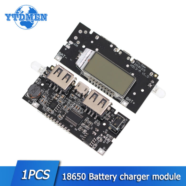 Dual USB 5V 1A 2.1A Mobile Power Bank 18650 Lithium Battery Charger ...