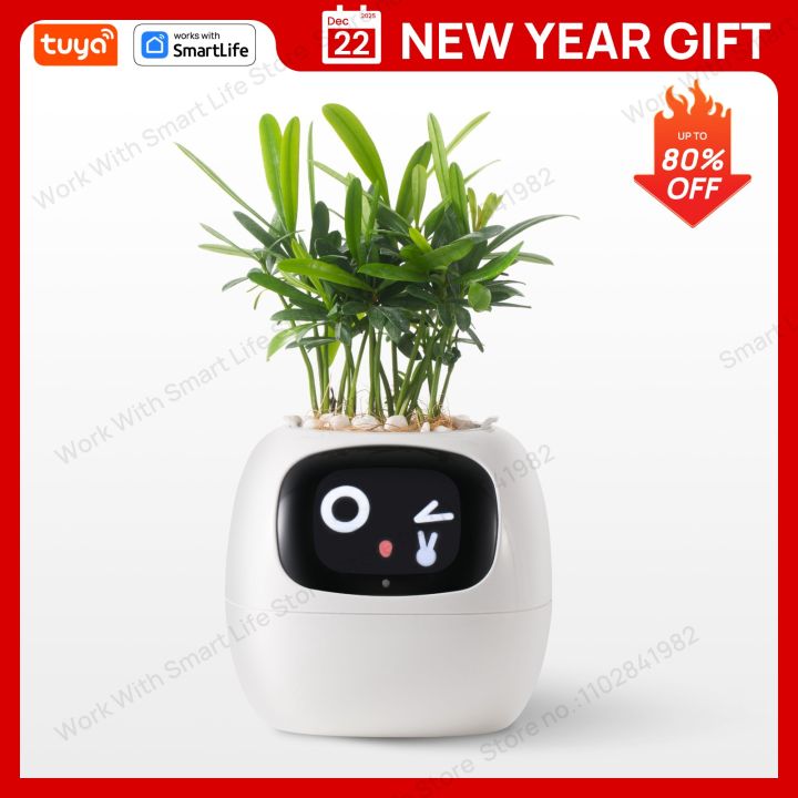 White Tuya Ivy Smart Planter,Endless Fun Over 49 Rich Expressions,7 ...