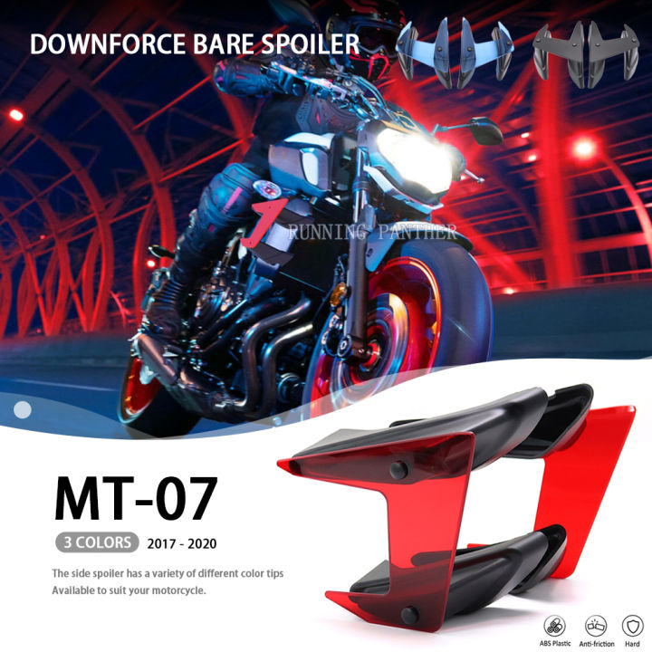 MT-07 2018-2020 Motorcycle Pair Side Downforce Naked Spoilers Fixed ...