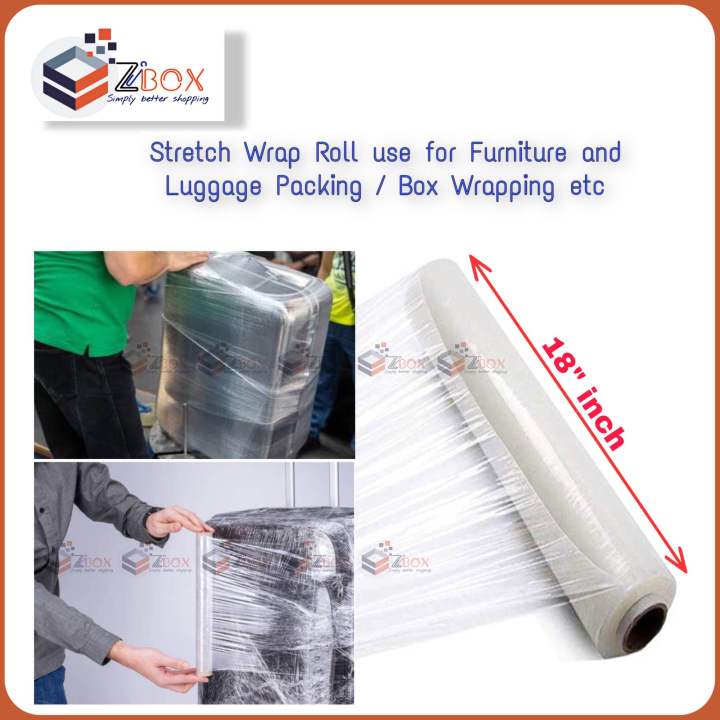 Poly Roll 1 Kg 20" inch Wrapping poly Plastic Stretch Wrapping Roll ...