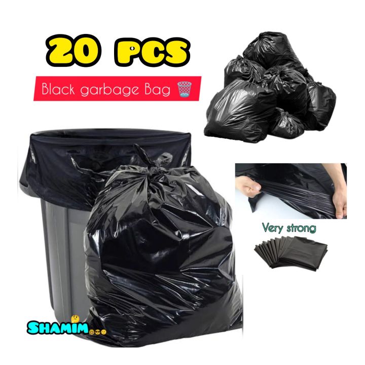 Garbage Bag 20 pcs (20×30)/trash bag/waste bag/moyla felar bag/poly bag ...