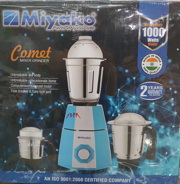 Miyako Comet Mixer Grinder 1000watts Heavy powerful copper motor ...