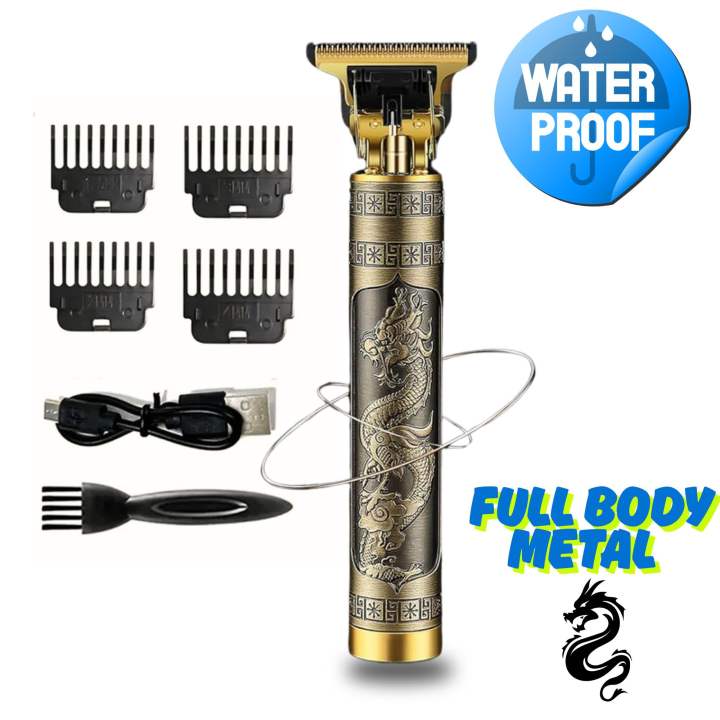 (METAL BODY) Full Steel Vintage T9 Trimmer Slider Professional Hair ...
