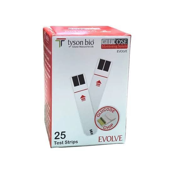 Healthway | Tyson Bio Evolve Blood Glucose Test Strip – 25 Strips ...