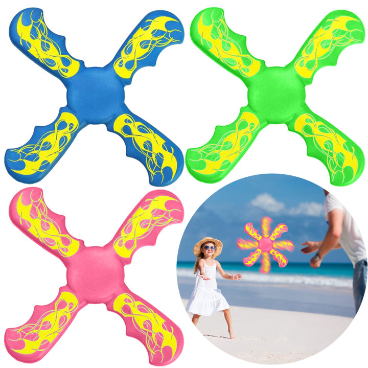 3 Bladed Boomerang Interactive Outdoor Toy Funny Three-bladed Boomerang ...