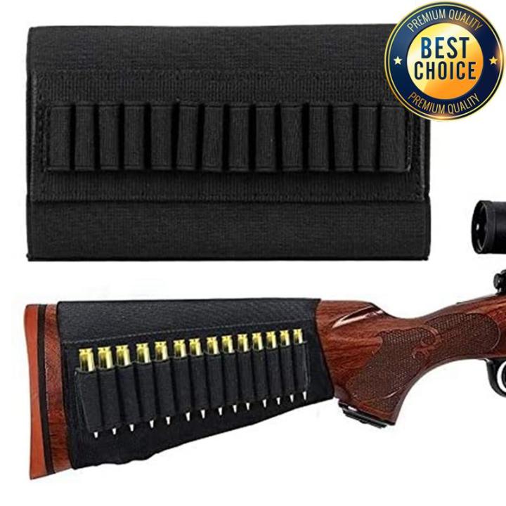 14 Hole Buttstock Ammo Holder Durable Elastic Bullet Bag for Rifle ...