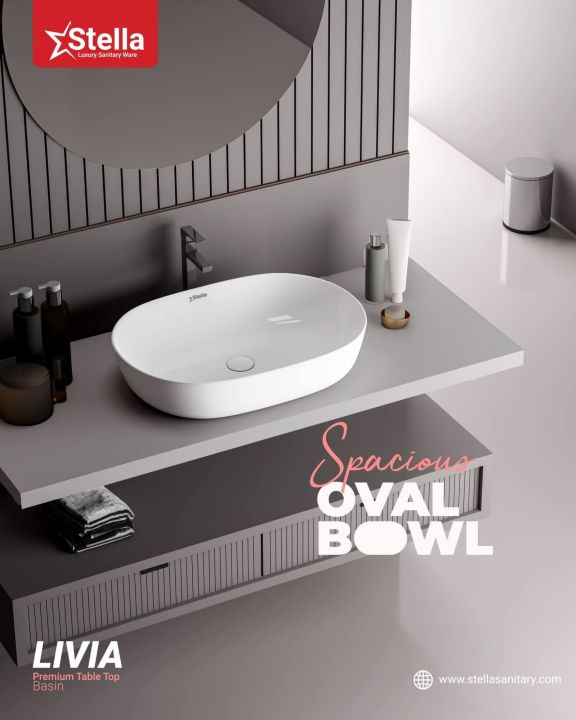 Dive into Luxury with Stella's LIVIA Table Top Basin: Spacious, Deep ...