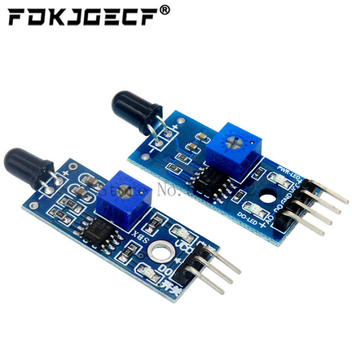 LM393 3 Pin / 4 Pin IR Flame Detection Sensor Module Fire Detector ...