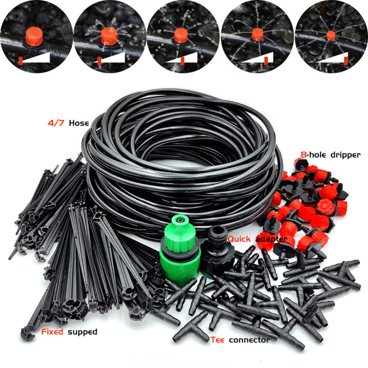 Greenhouse 15M-30M DIY Drip Irrigation System Automatic Watering Garden ...