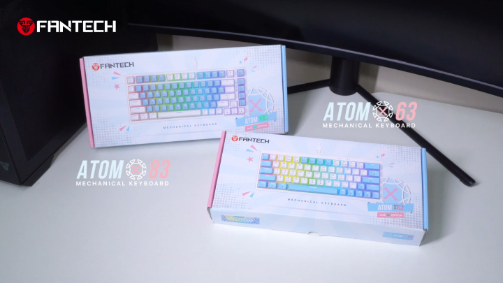 FANTECH ATOM X63 MK611 MECHANICAL GAMING KEYBOARD AME EDITION WHITE ...