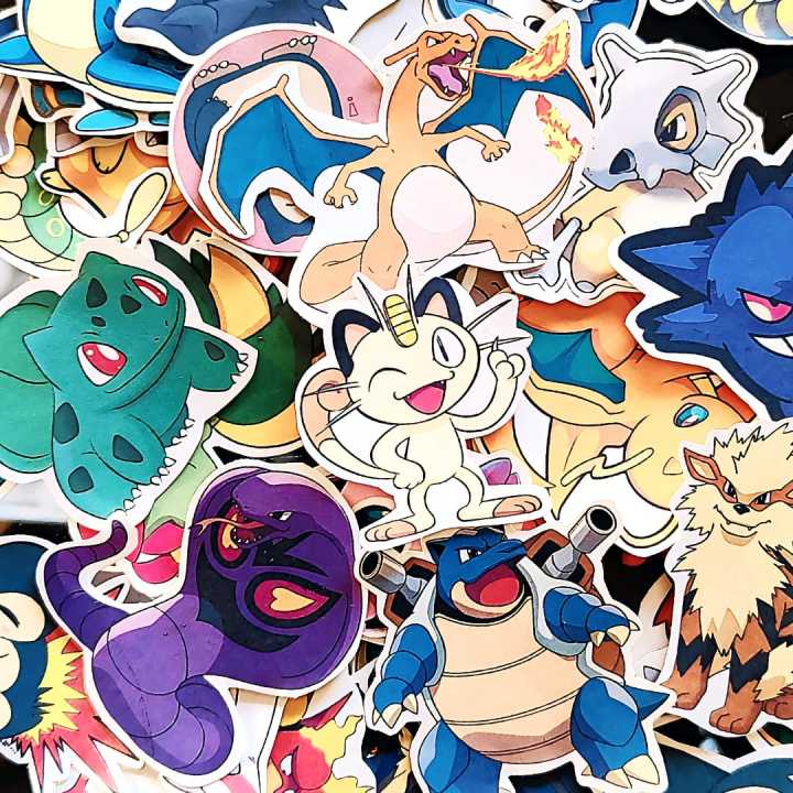 Gotta Catch 'Em All: 50 Pokémon Sticker Pack | Glossy Pokemon Stickers ...