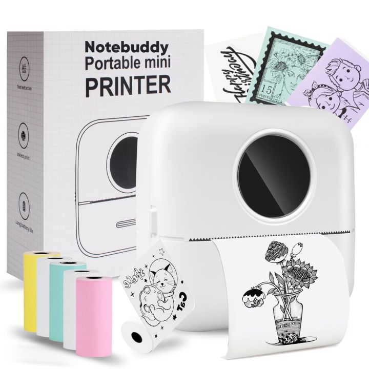 [Mini Portable Printer] Mini Portable Thermal Printer | 13 Rolls ...