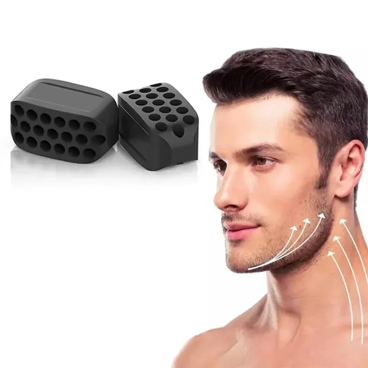 2PCS Silicone Jaw Exerciser Facial Toner & Jawline Fitness Ball Neck ...