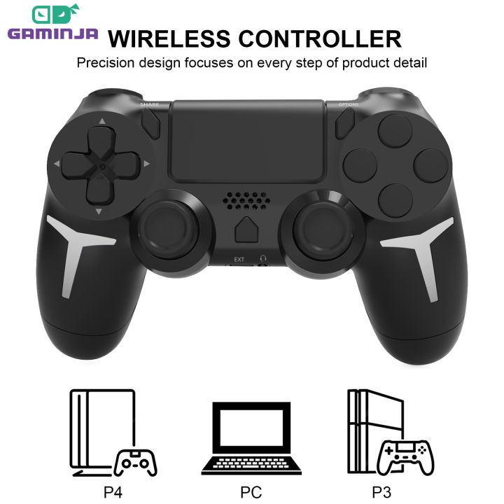 Gaminja 6 Axis Gyroscope Dual Vibration With Touch Pad Wireless Gamepad