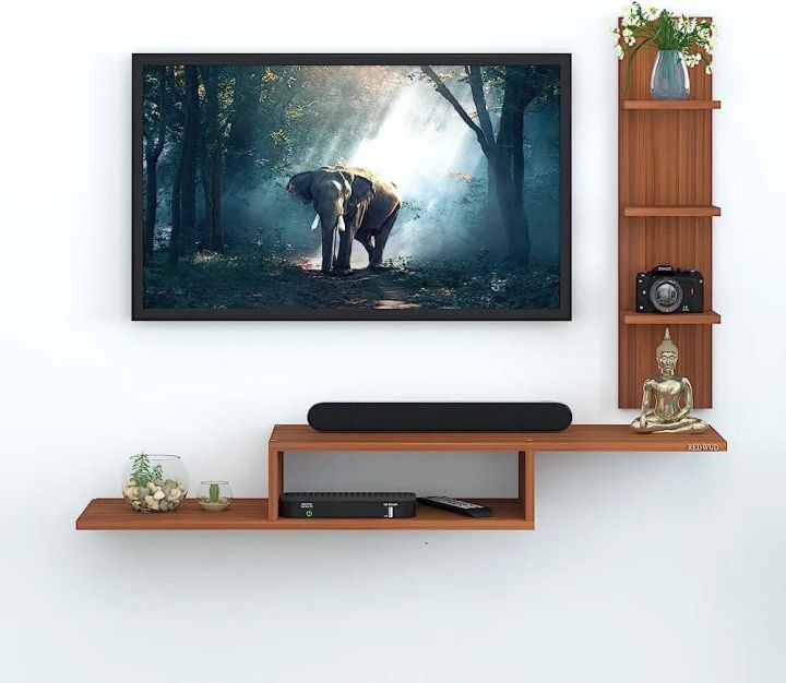 2 Tier Modern Wall Mount Floating Shelf TV Console 8x55x20 inch for ...