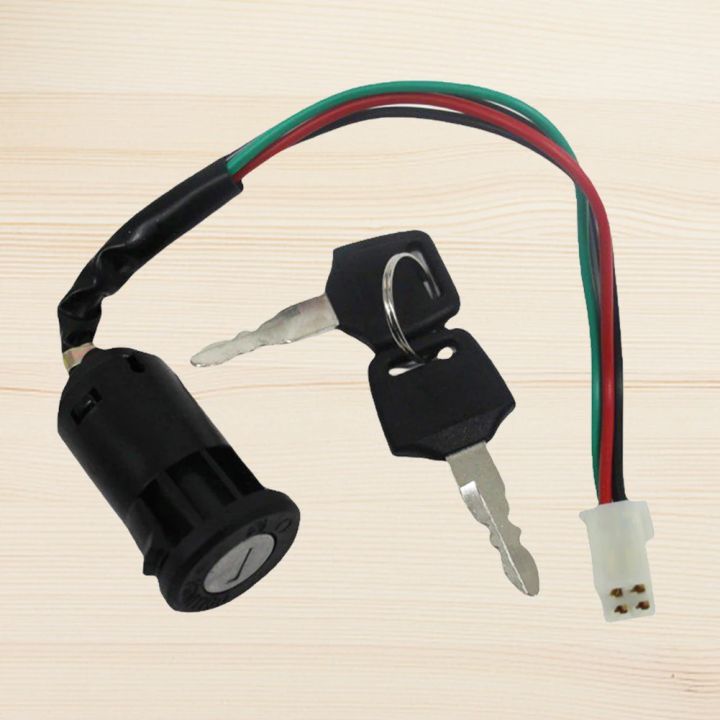 Universal Motorcycle Karting Ignition Switch 4 Pin Wire On/Off Ignition ...
