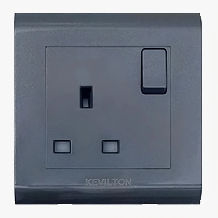 Kevilton Modular Black Switch 13A Plug Base Modular Series Black | Daraz.lk