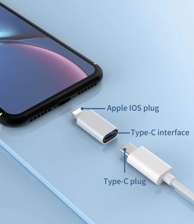 USB C To Lightning Adapter PD 20W 120W Fast Charge Lightning Male To ...