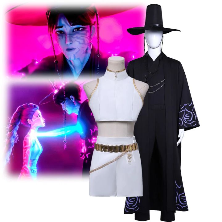Demon Hunter Saja Boy Jinu Rumi Cosplay Black Hat Coat Pant Uniform Set ...