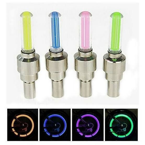 Bike Motorcycle Cycling LED 1 Pair Rainbow RGB Color Bike Wheel Tire ...