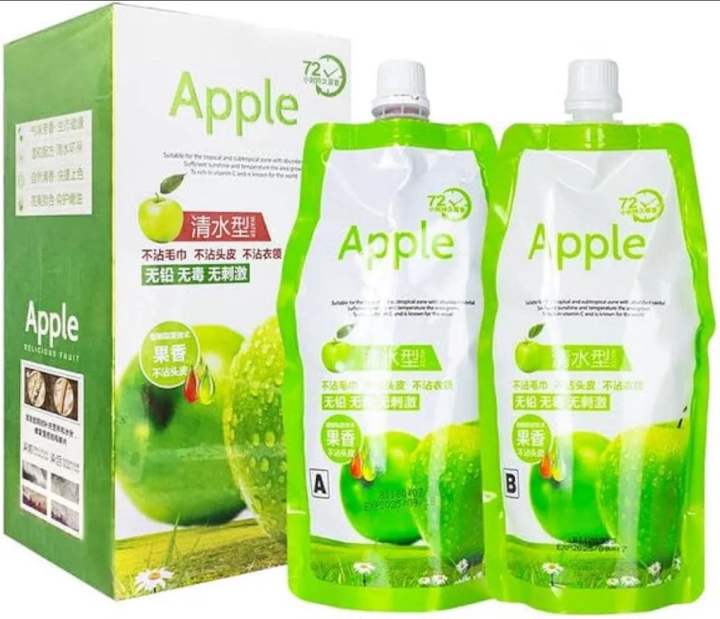 Apple Original Hair Color 96 Natural Black and Dark Brown Ammonnia Free ...