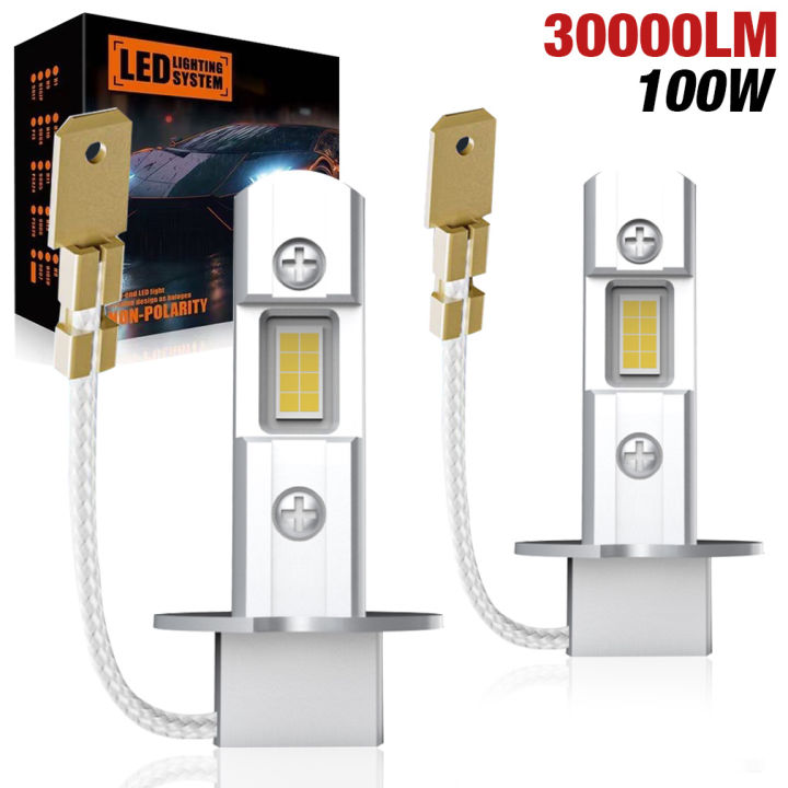 30000LM H1 Led Bulb H3 Mini 1:1 Plug Play Fanless Car Led Lamp 16 Pcs ...