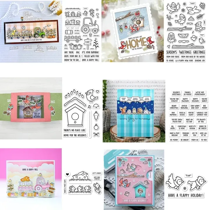 Winter Birds Add On Animal Metal Cutting Dies and Stamps Sentiment ...