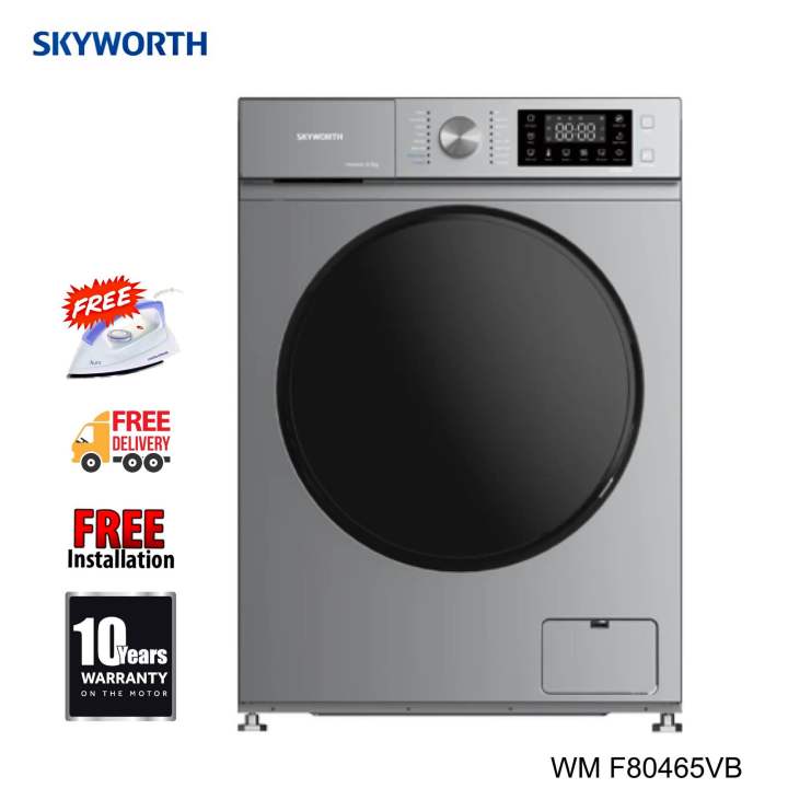 SKYWORTH 8 Kg BLDC Inverter Front Loading Fully Automatic Washing ...
