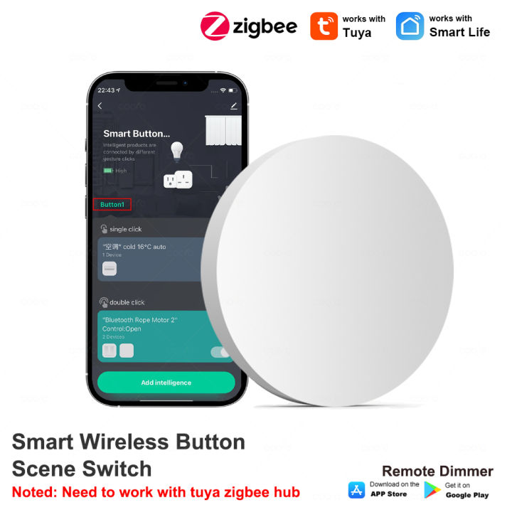 Tuya ZigBee Wireless Scene Switch Push Button Automation Scenario ...