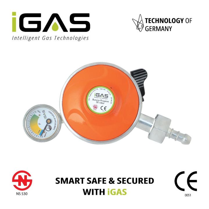 IGAS Smart LPG Automatic Gas Regulator With Meter and Safety Features (Technology of Germany ...