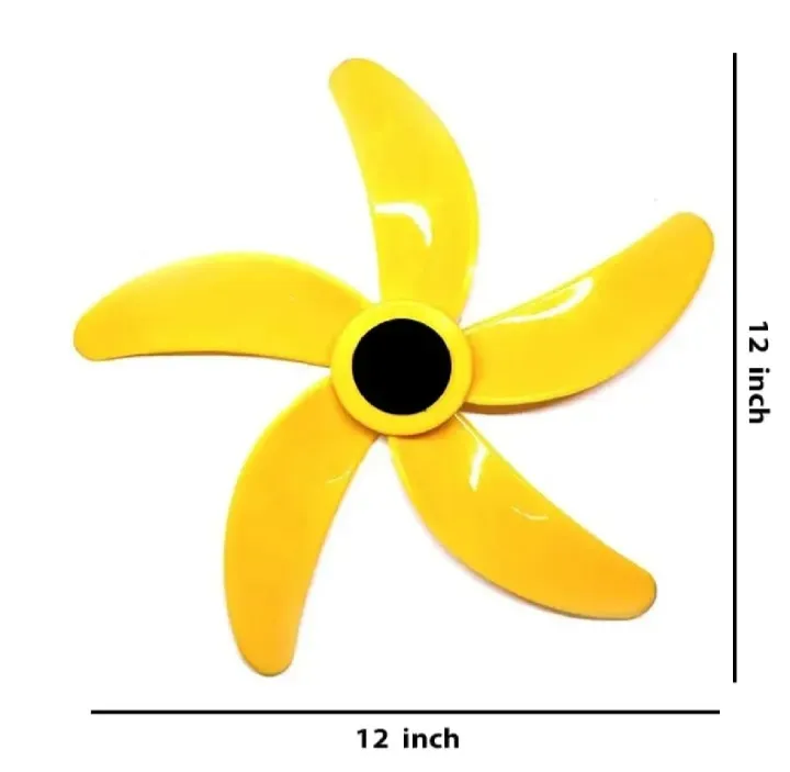 12 inch 5 Blade Fan (Wing) Propeller Plastic for 12V DC Motor | Daraz.pk