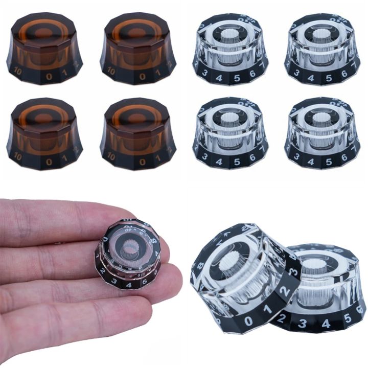 4PCS Electric Guitar Knobs Volume Tone Control Speed Control Top Hat ...